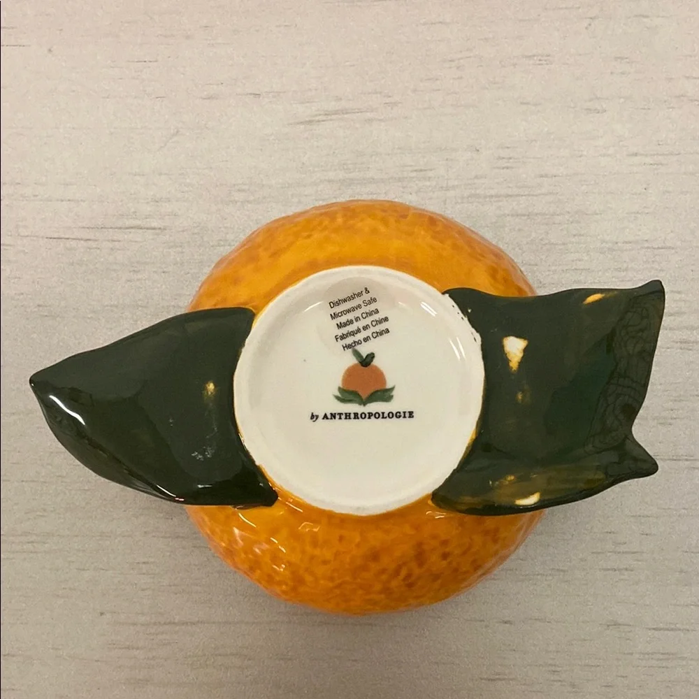 Anthropologie | Accents | Anthropologie Orange Ceramic Fruit Trinket ...